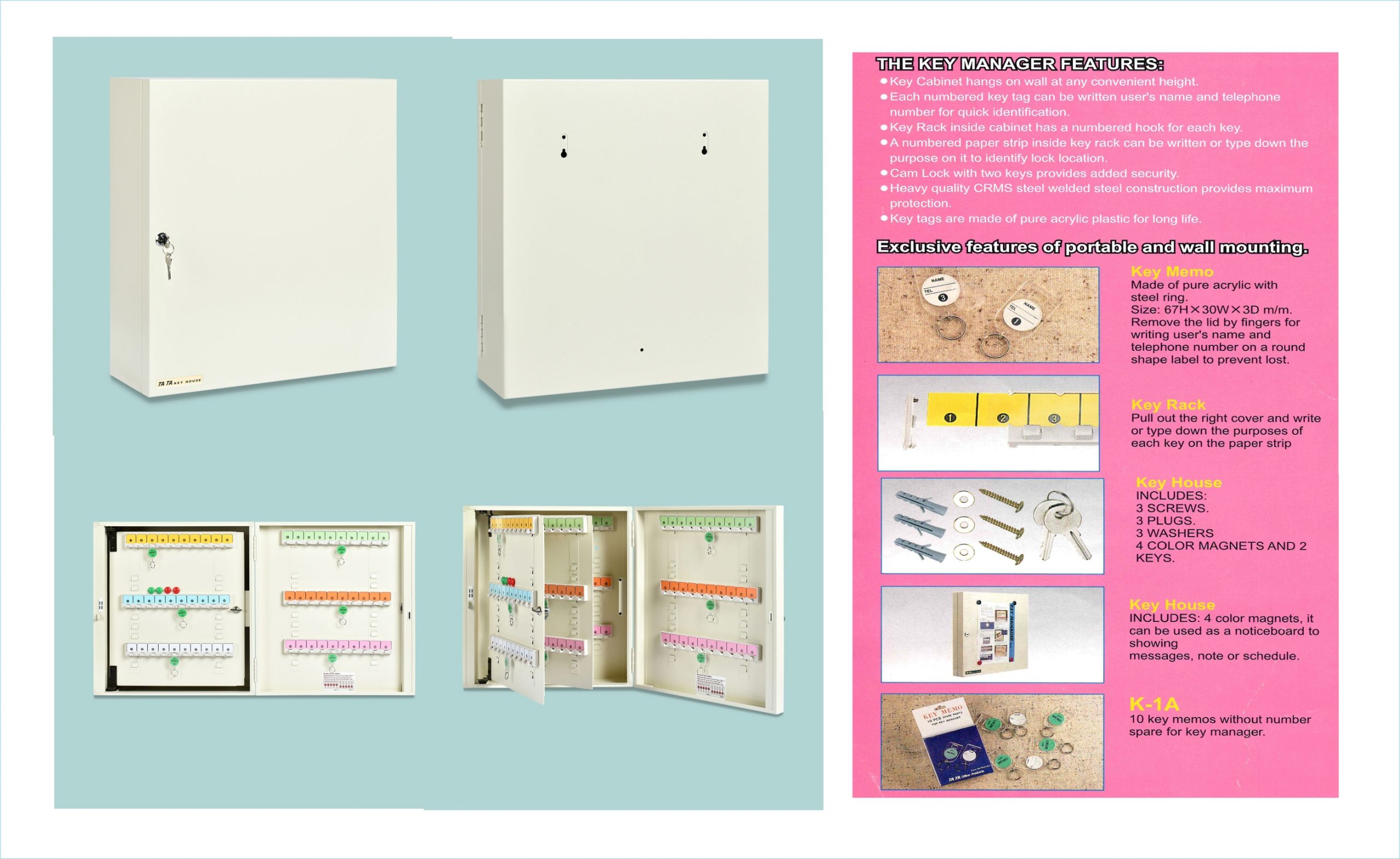 Nasco 9212 - Key Cabinet 180 keys - TATA K180 - NASCONASCO