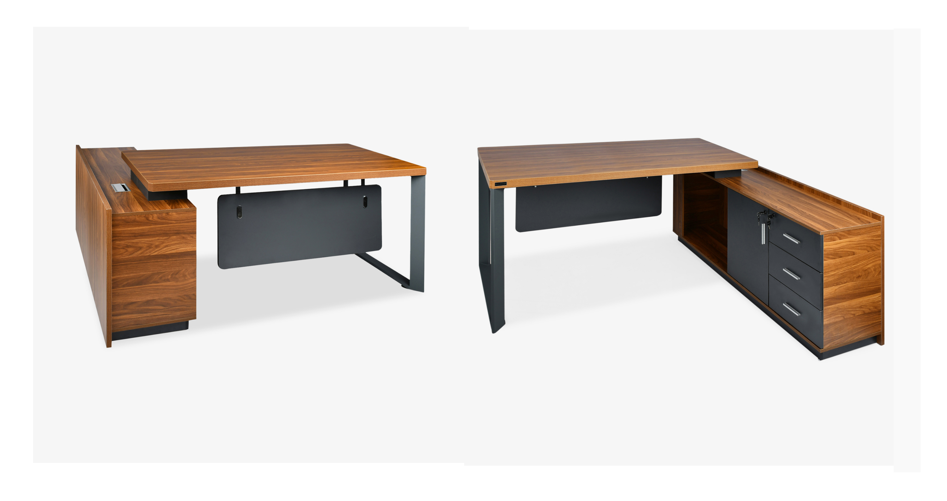 MODERN OFFICE TABLE WITH FIXED SIDE RETURN - ZHA26M023L180R TK - NASCO ...